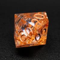 China Yellow Flurry Line RPG Resin Dice Set Krusu DND For Gifts And Collections for sale
