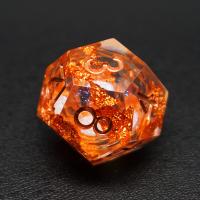 China Yellow Flurry Line RPG Resin Dice Set Krusu DND For Gifts And Collections for sale