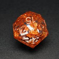 China Yellow Flurry Line RPG Resin Dice Set Krusu DND For Gifts And Collections for sale