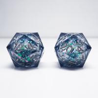China One Sequined Liquid Flow Sand Resin Dice# Dnd#Rpg#Coc Smooth Edge for sale