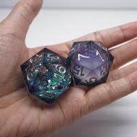 China One Sequined Liquid Flow Sand Resin Dice# Dnd#Rpg#Coc Smooth Edge for sale