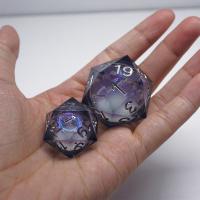 China One Sequined Liquid Flow Sand Resin Dice# Dnd#Rpg#Coc Smooth Edge for sale