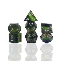 China Green Resin Digital Dice Set Multi -Faceted Tablet Game Dice#Rpg#Dnd#Coc for sale