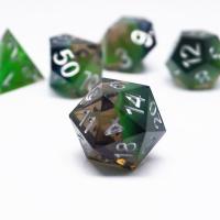 China Green Resin Digital Dice Set Multi -Faceted Tablet Game Dice#Rpg#Dnd#Coc for sale