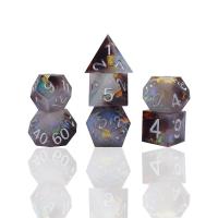 China Green Resin Digital Dice Set Multi -Faceted Tablet Game Dice#Rpg#Dnd#Coc for sale