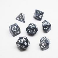 China Poly Color Resin Dice Set#Rpg#Dnd#Coc Marble Pattern Preminum and Luxury for sale