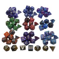 China Poly Color Resin Dice Set#Rpg#Dnd#Coc Marble Pattern Preminum and Luxury for sale