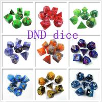 China Poly Color Resin Dice Set#Rpg#Dnd#Coc Marble Pattern Preminum and Luxury for sale