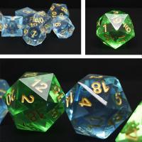 China Multi -Color Resin material Dice Set#Rpg#Dnd#Coc Transparent for sale