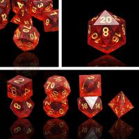 China Multi -Color Resin material Dice Set#Rpg#Dnd#Coc Transparent for sale