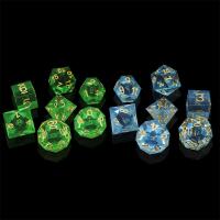 China Multi -Color Resin material Dice Set#Rpg#Dnd#Coc Transparent for sale