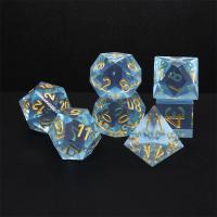 China Multi -Color Resin material Dice Set#Rpg#Dnd#Coc Transparent for sale