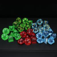 China Multi -Color Resin material Dice Set#Rpg#Dnd#Coc Transparent for sale