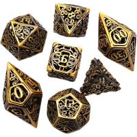 China Chongtian Snake Hollow Metal Dice Set Multi -Faceted Table Game #Dnd#Rpg#Coc for sale