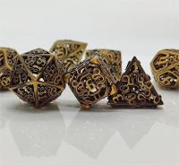 China Chongtian Snake Hollow Metal Dice Set Multi -Faceted Table Game #Dnd#Rpg#Coc for sale