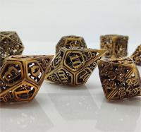 China Chongtian Snake Hollow Metal Dice Set Multi -Faceted Table Game #Dnd#Rpg#Coc for sale