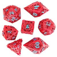 China Chongtian Snake Hollow Metal Dice Set Multi -Faceted Table Game #Dnd#Rpg#Coc for sale