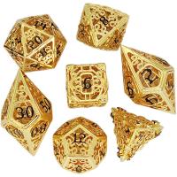 China Chongtian Snake Hollow Metal Dice Set Multi -Faceted Table Game #Dnd#Rpg#Coc for sale