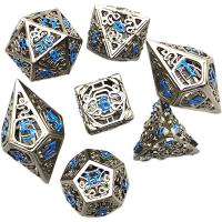 China Chongtian Snake Hollow Metal Dice Set Multi -Faceted Table Game #Dnd#Rpg#Coc for sale