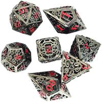 China Chongtian Snake Hollow Metal Dice Set Multi -Faceted Table Game #Dnd#Rpg#Coc for sale
