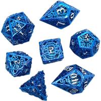 China Chongtian Snake Hollow Metal Dice Set Multi -Faceted Table Game #Dnd#Rpg#Coc for sale