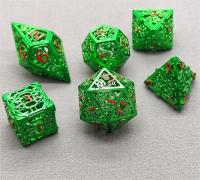 China Chongtian Snake Hollow Metal Dice Set Multi -Faceted Table Game #Dnd#Rpg#Coc for sale
