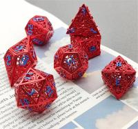 China Chongtian Snake Hollow Metal Dice Set Multi -Faceted Table Game #Dnd#Rpg#Coc for sale