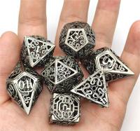 China Chongtian Snake Hollow Metal Dice Set Multi -Faceted Table Game #Dnd#Rpg#Coc for sale