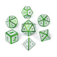 China Green Dragon Scale Metal Dice Set Multi-Faceted Board Game Dragon And Dungeon#Dnd#Coc for sale