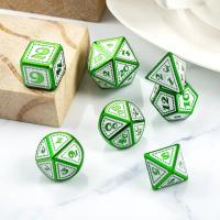 China Green Dragon Scale Metal Dice Set Multi-Faceted Board Game Dragon And Dungeon#Dnd#Coc for sale