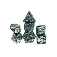 China Folk -Scales Metal Dice Multi -Noodle Board Game Set#Dnd#Rpg#Coc for sale