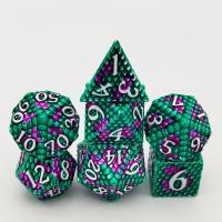 China Python Texture Metal Dice Set  Multi Face Desktop Game#Dnd#Coc for sale