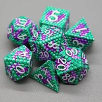 China Python Texture Metal Dice Set  Multi Face Desktop Game#Dnd#Coc for sale
