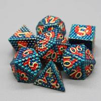 China Python Texture Metal Dice Set  Multi Face Desktop Game#Dnd#Coc for sale