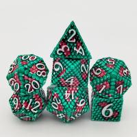 China Python Texture Metal Dice Set  Multi Face Desktop Game#Dnd#Coc for sale