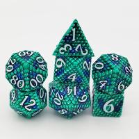 China Python Texture Metal Dice Set  Multi Face Desktop Game#Dnd#Coc for sale