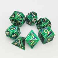 China Python Texture Metal Dice Set  Multi Face Desktop Game#Dnd#Coc for sale