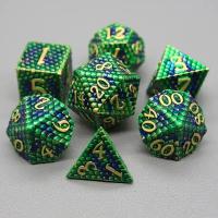 China Python Texture Metal Dice Set  Multi Face Desktop Game#Dnd#Coc for sale