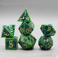 China Python Texture Metal Dice Set  Multi Face Desktop Game#Dnd#Coc for sale