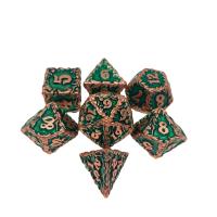 China Red Tree Vine Metal Multi -Face Dice Collection Desktop Game Dnd&Rpg&Coc for sale