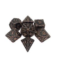 China Red Tree Vine Metal Multi -Face Dice Collection Desktop Game Dnd&Rpg&Coc for sale