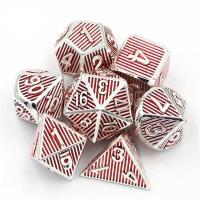 China Vertical Metal Multi Face Dice Desktop Game Dnd Rpg Coc Bronze Color for sale