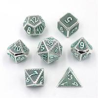 China Vertical Metal Multi Face Dice Desktop Game Dnd Rpg Coc Bronze Color for sale