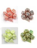 China Vertical Metal Multi Face Dice Desktop Game Dnd Rpg Coc Bronze Color for sale