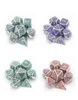China Vertical Metal Multi Face Dice Desktop Game Dnd Rpg Coc Bronze Color for sale