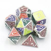 China Digital Metal RPG Dice Color Vertical Strip Dnd Coc Luxury style for sale