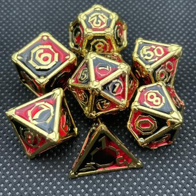 China Desktop Game Metal Multi Face RPG Dice Set Dnd Coc Multiple Colour for sale