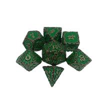 China White Tree Vine Metal Multi Face Dice Set Desktop Game#Dnd#Rpg#Coc for sale