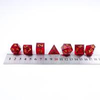 China Red pomegranate natural resin dice set desktop game preferred magic domain adventure dnd dice for sale