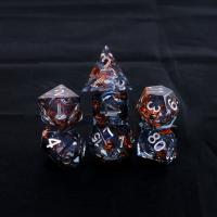 China Grey foil gold natural resin multi -faceted desktop game Dice Border Gate for sale
